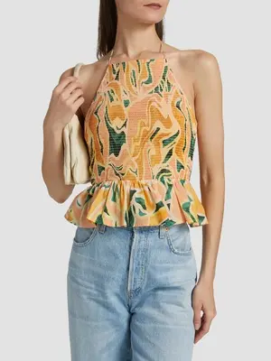 Rails Gwendolyn Abstract Cotton Sleeveless Top
