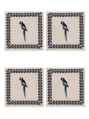 Johanna Ortiz Caica Cocktail Napkins 4-piece Set - Deep Navy