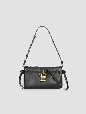 Chloé Paddington Mini Leather Shoulder Bag - Black