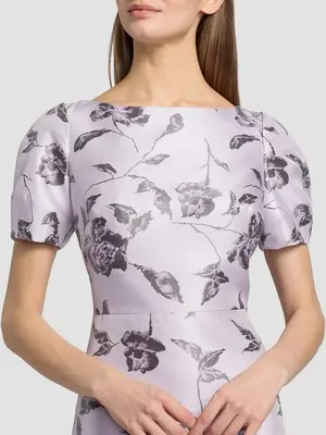 KAY UNGER Joyce Floral Jacquard Gown