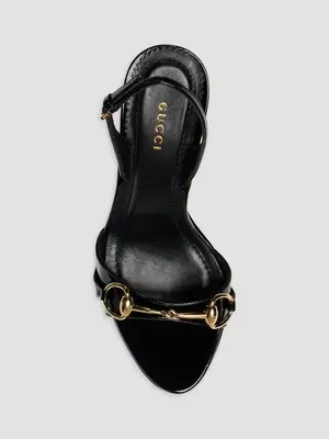 Gucci Donna 105mm Horsebit Platform Sandal - Black