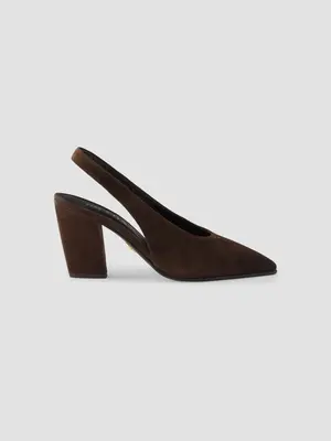 Prada Suede Leather Slingback Pumps