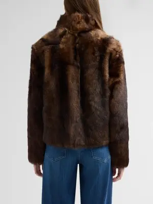 YVES SALOMON Fur-effect Shearling Coat
