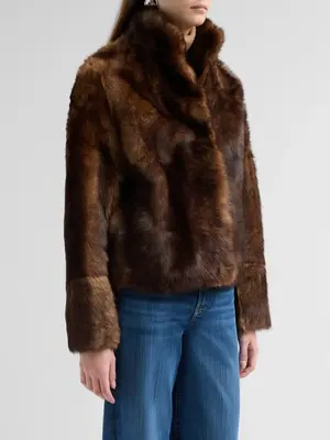 YVES SALOMON Fur-effect Shearling Coat