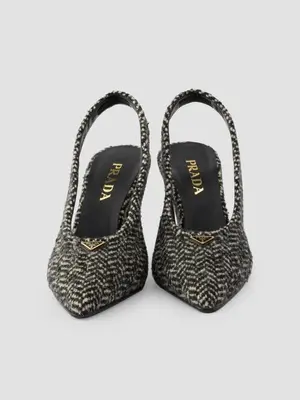 Prada Chevron Slingback Pumps