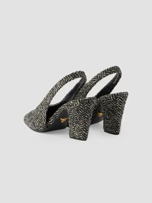 Prada Chevron Slingback Pumps
