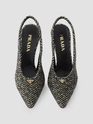 Prada Chevron Slingback Pumps