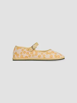 VIBI VENEZIA Floral-embroidered Mary Janes - Ada