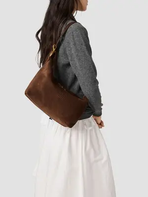 Miu Miu Spirit Suede Shoulder Bag - Brown