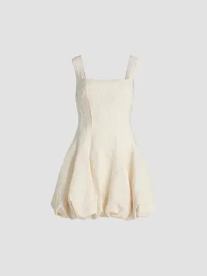 Simkhai Nattie Textured Bubble Minidress - White Multi