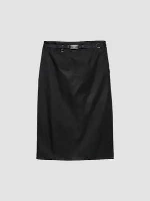 Prada Nylon Pencil Skirt - Black