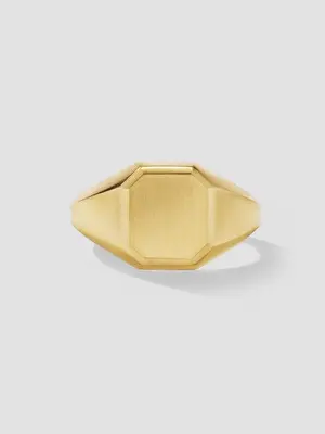 David Yurman Streamline Signet Ring In 18k Yellow 14mm - Gold
