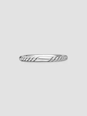 David Yurman Cable Collectibles Stack Ring In Sterling Silver