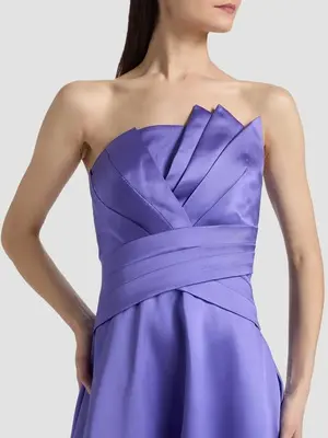 Theia Coco Strapless High-low Mikado Gown