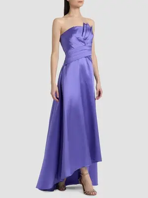 Theia Coco Strapless High-low Mikado Gown