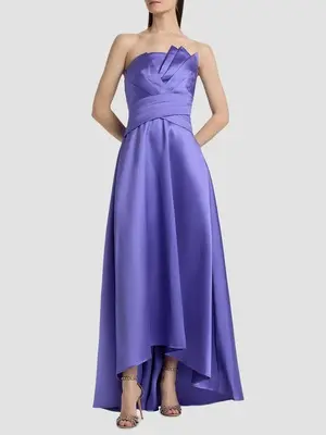 Theia Coco Strapless High-low Mikado Gown