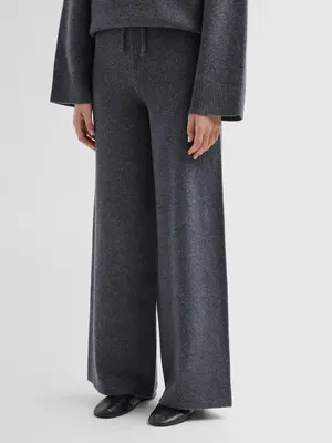 YVES SALOMON Knit Wide-leg Pants