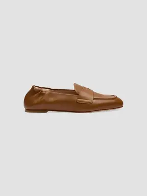 STUART WEITZMAN Bryant Leather Penny Loafers - Boho Tan