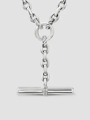 David Yurman Dy Mercer Petite Toggle Chain Necklace In Sterling Silver Silver