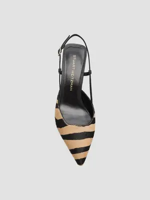 STUART WEITZMAN Vinnie 50mm Calf Hair Slingback Pumps