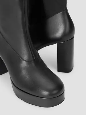 Staud Jodie 100mm Leather Platform Ankle Boots