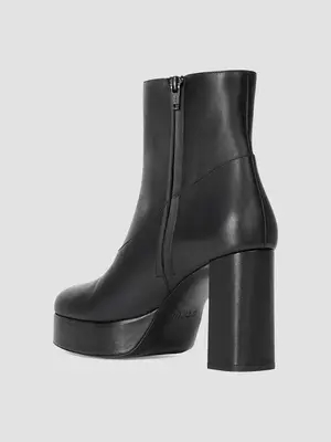 Staud Jodie 100mm Leather Platform Ankle Boots