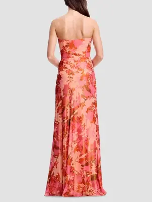Dress The Population Kinley Floral Strapless Gown