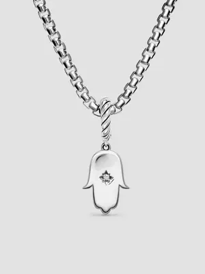 David Yurman Hamsa Amulet In Sterling Silver With Center 15.8mm