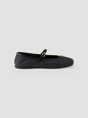 Prada Fabric Ballerinas - Grey