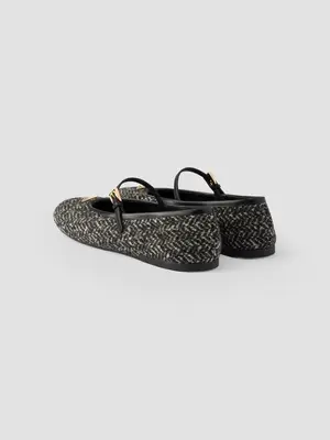 Prada Fabric Ballerinas - White Multicolor