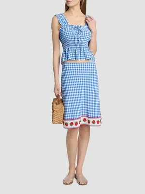 Rails Grazia Gingham A-line Skirt - Gingham Tomatoes