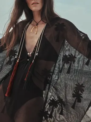 Johanna Ortiz Playa Grande Veil Cotton Mesh Tunic Dress