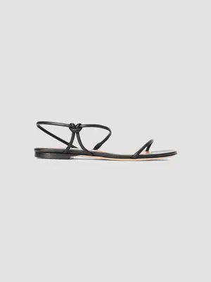 Staud Laurel Leather Sandals - Black