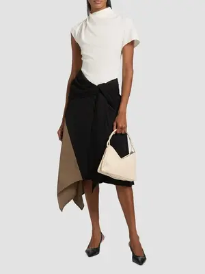 Staud Davina Asymmetric Midi-dress