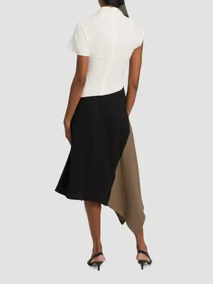 Staud Davina Asymmetric Midi-dress