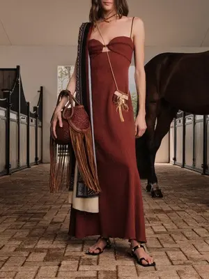 Johanna Ortiz Dream Spinner Maxi Dress - Wine
