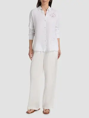 Rails Charli Eyelet Embroidered Linen-blend Shirt