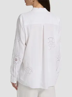 Rails Charli Eyelet Embroidered Linen-blend Shirt