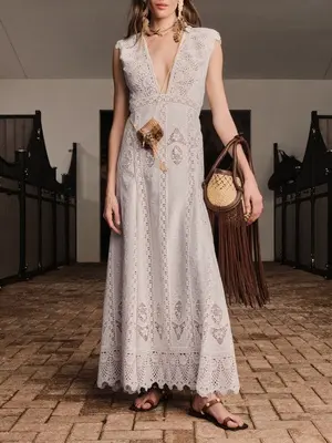 Johanna Ortiz Grace In The Open Fields Maxi Dress