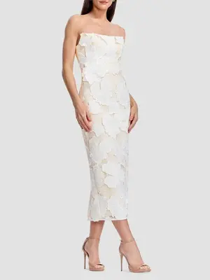Dress The Population Cosette Embroidered Midi-dress