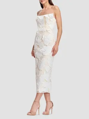Dress The Population Cosette Embroidered Midi-dress