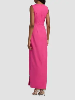 KAY UNGER Indiana Embellished Floral Laser-cut Column Gown