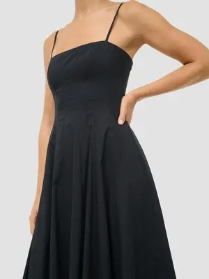 Staud Wylie Cotton A-line Midi-dress