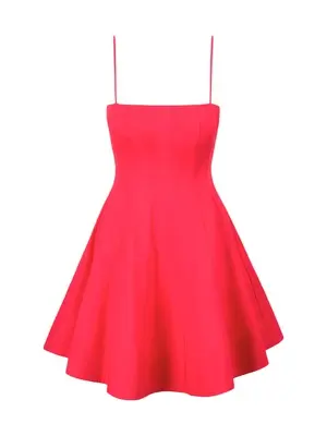 Staud Wylie Cotton Poplin Fit & Flare Minidress