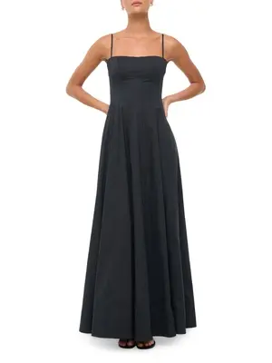 Staud Wylie Poplin Maxi Dress