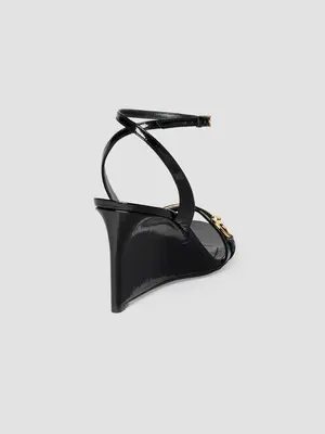 Gucci Donna 80mm Wedge Sandals - Black
