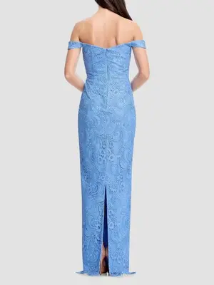 Dress The Population Dorothy Lace Off-the-shoulder Column Gown
