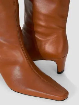 Staud Wally 55mm Leather Knee-high Boots - Tabac