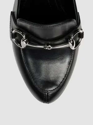 Gucci Fame 85mm Leather Platform Slingback Pumps