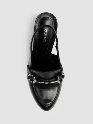 Gucci Fame 85mm Leather Platform Slingback Pumps